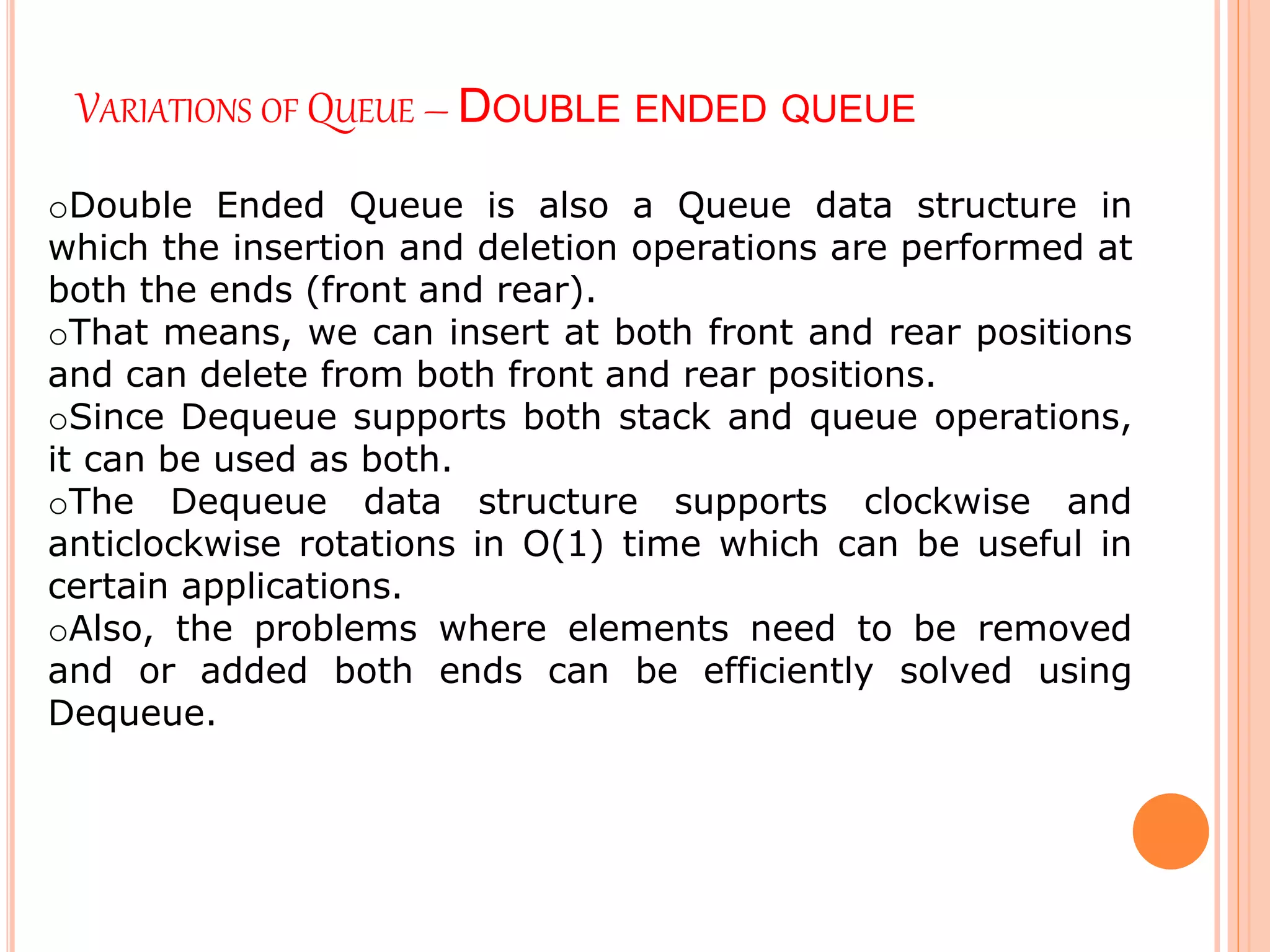 Queue and its operations | PPTX