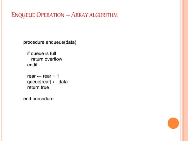 Queue and its operations | PPTX | Programming Languages | Computing