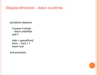 Queue and its operations | PPTX | Programming Languages | Computing