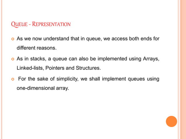Queue and its operations | PPTX | Programming Languages | Computing