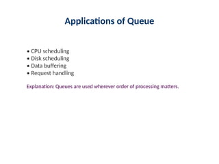 Queue_and_Stack_with_ExplanationsQueue: Introduction, Representation, Operations, Types of Queue ...