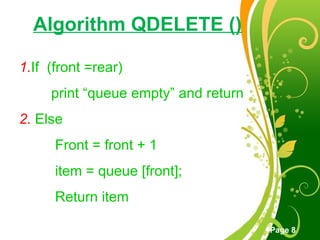 Queue data structure | PPT