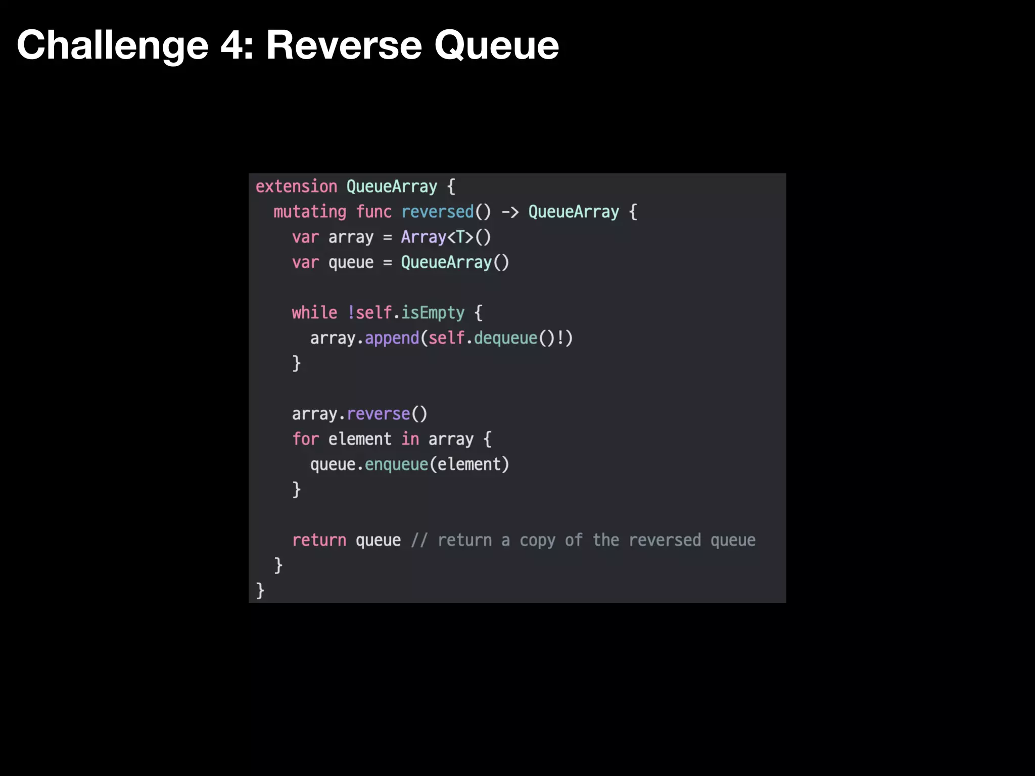 Queue challenges in swift | PPT