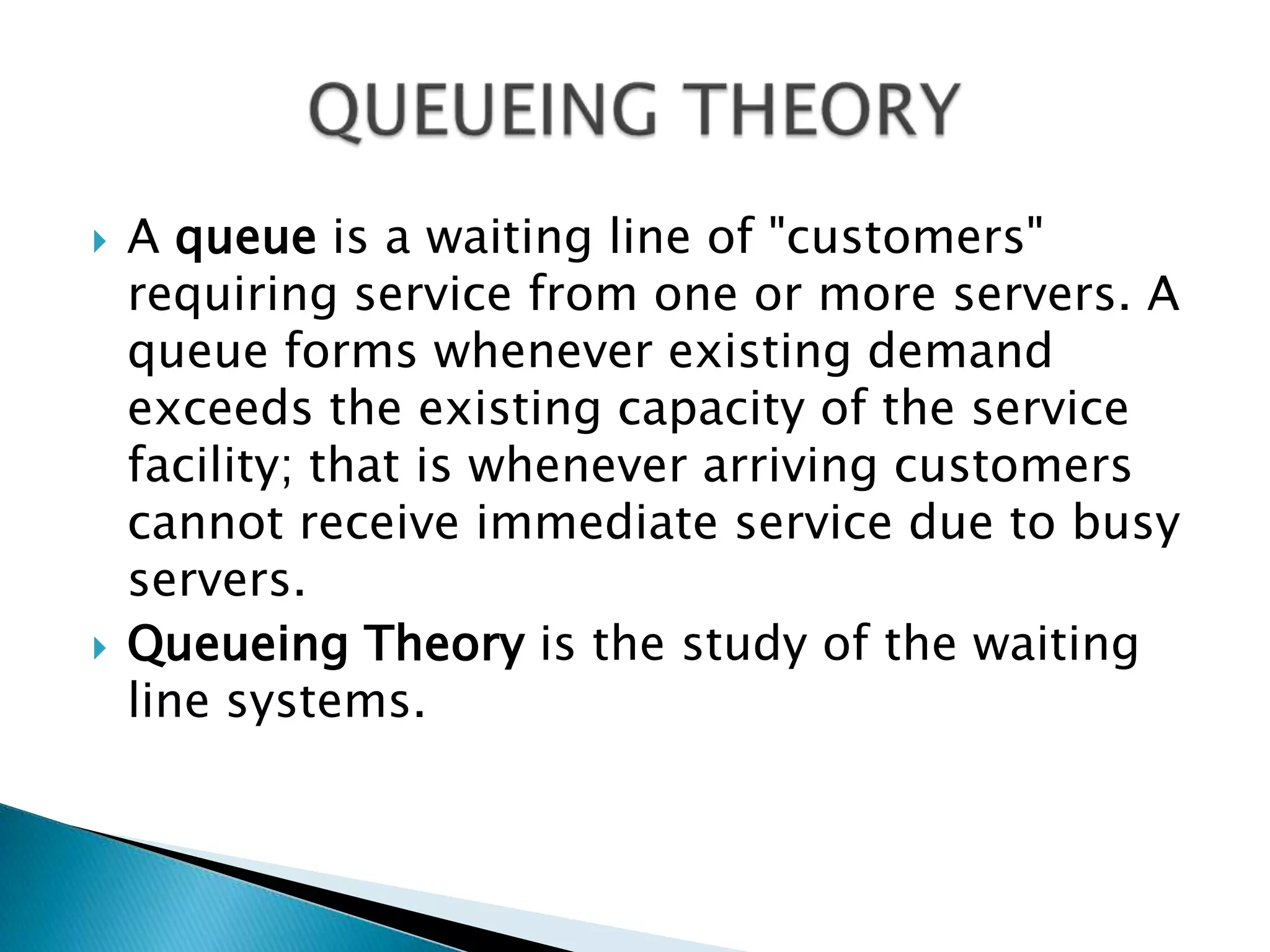 Queueing theory | PPTX