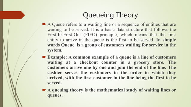 Queueing Theory.pptx | Computing | Technology & Computing