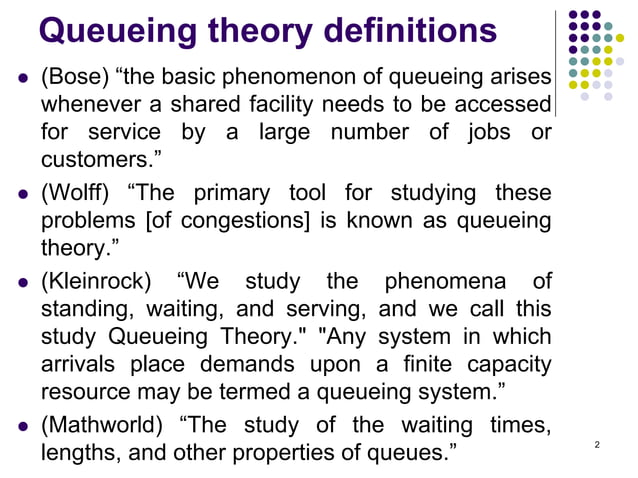 Queueing Theory.pptx | Technology & Computing