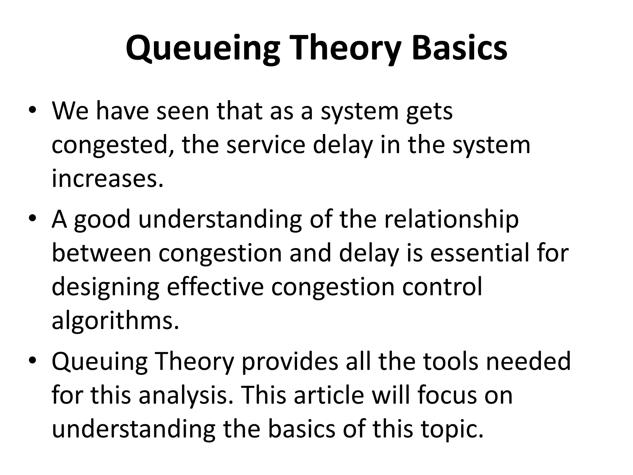 Queueing theory basics | PPT