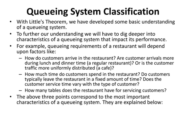 Queueing theory basics | PPT | Computer Networking | Computing