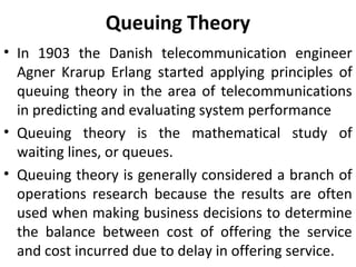 Queuing Theory by Dr. B. J. Mohite | PPT