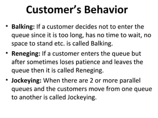 Queuing Theory by Dr. B. J. Mohite | PPT