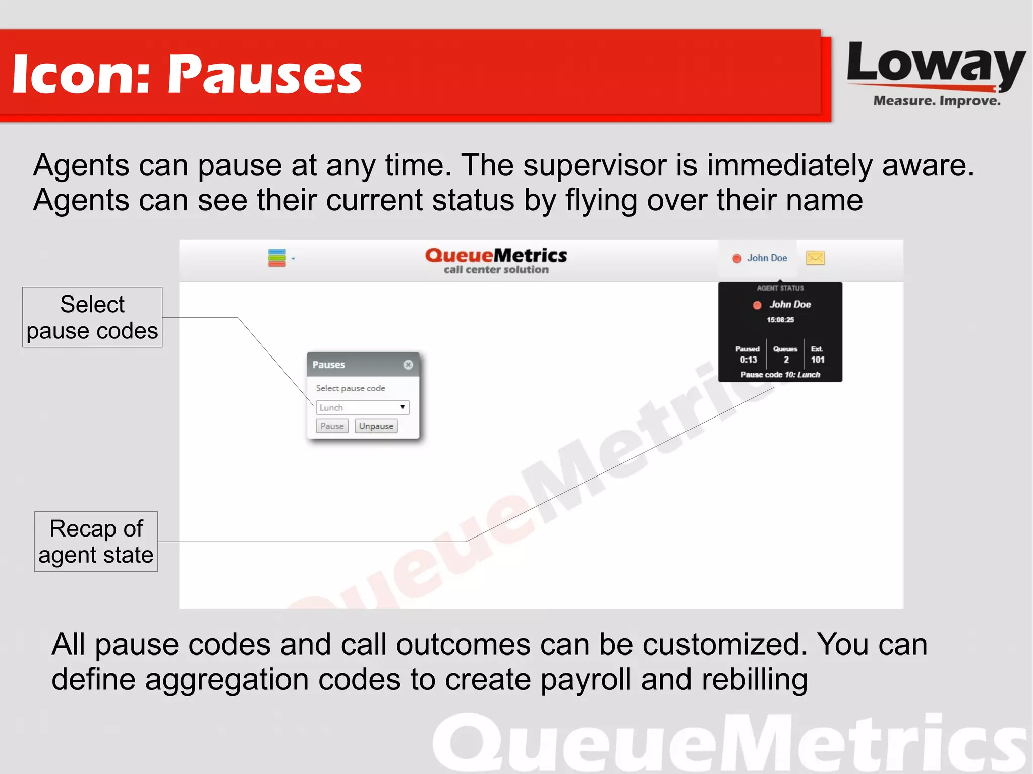 QueueMetrics Icon Agent Page and Elastix Integration | PPT