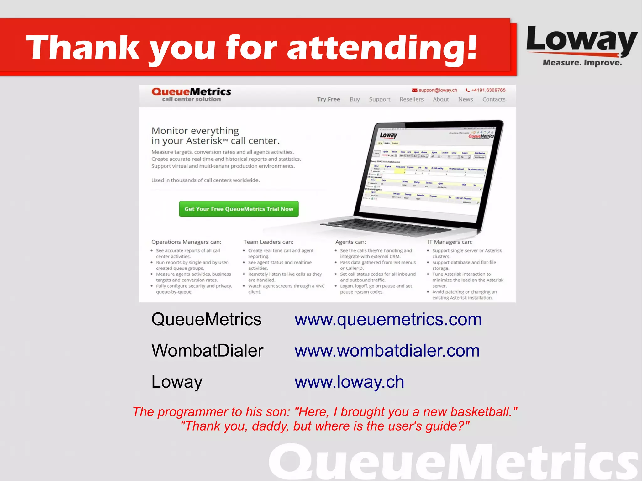 QueueMetrics Icon Agent Page and Elastix Integration | PPT