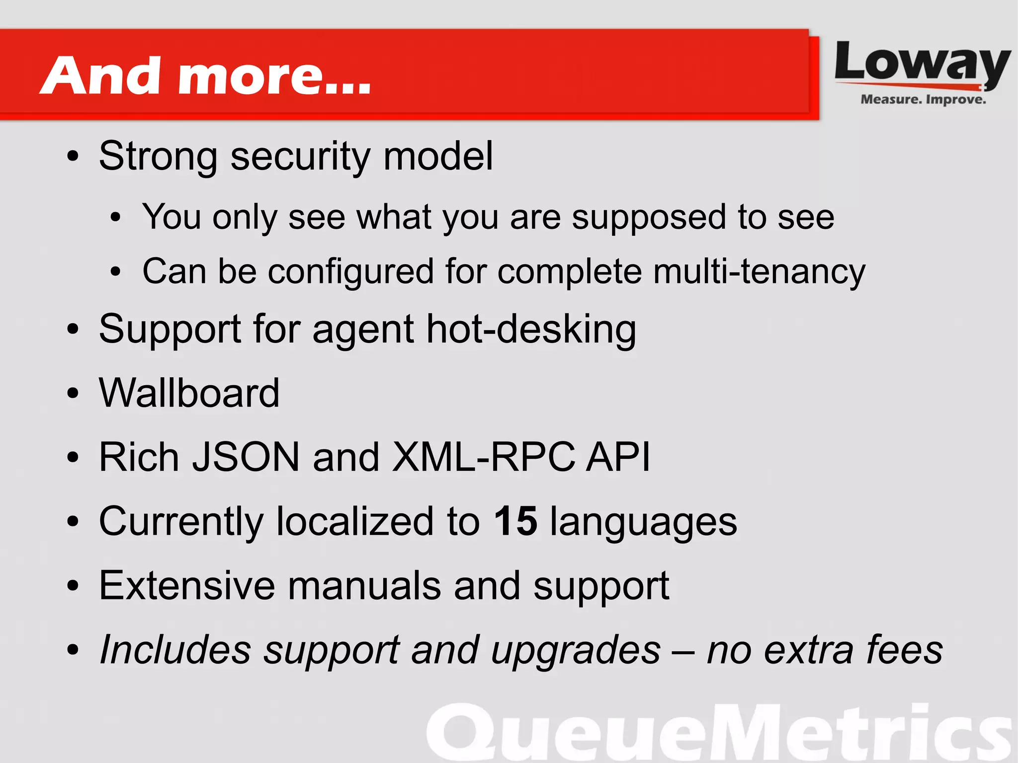 QueueMetrics Icon Agent Page and Elastix Integration | PPT