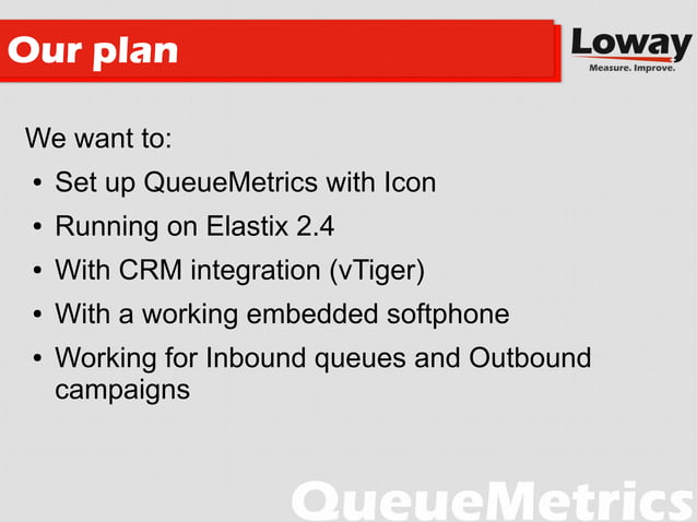 QueueMetrics Icon Agent Page and Elastix Integration | PPT