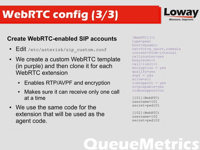 QueueMetrics Icon Agent Page and Elastix Integration | PPT