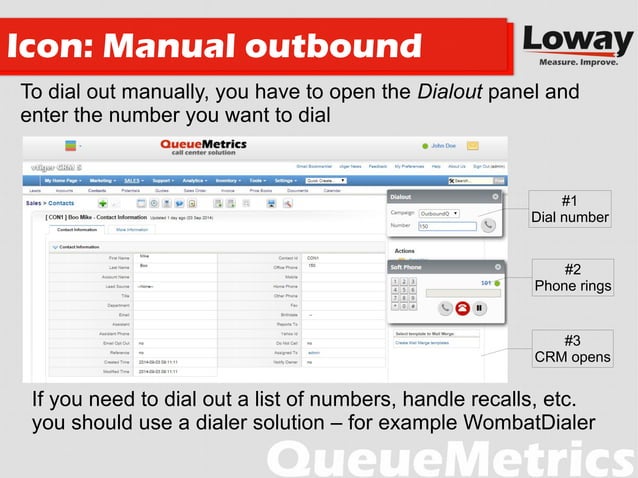 QueueMetrics Icon Agent Page and Elastix Integration | PPT