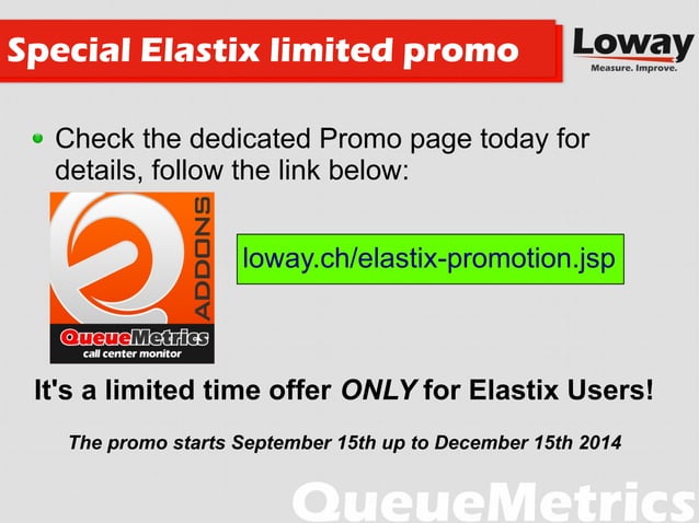 QueueMetrics Icon Agent Page and Elastix Integration | PPT