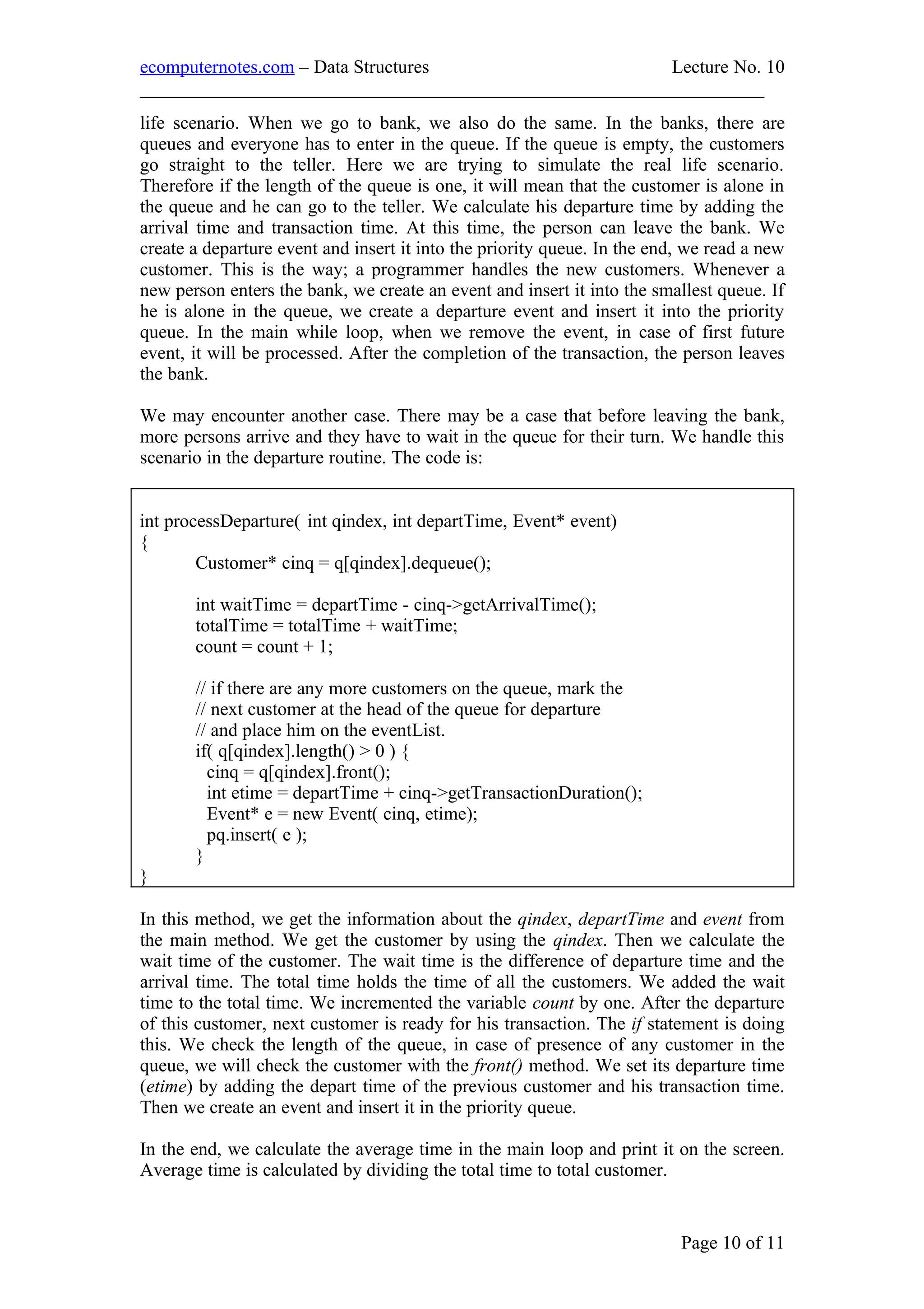 e computer notes - Queues | DOC