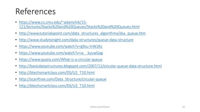 Queues | PPTX | Programming Languages | Computing