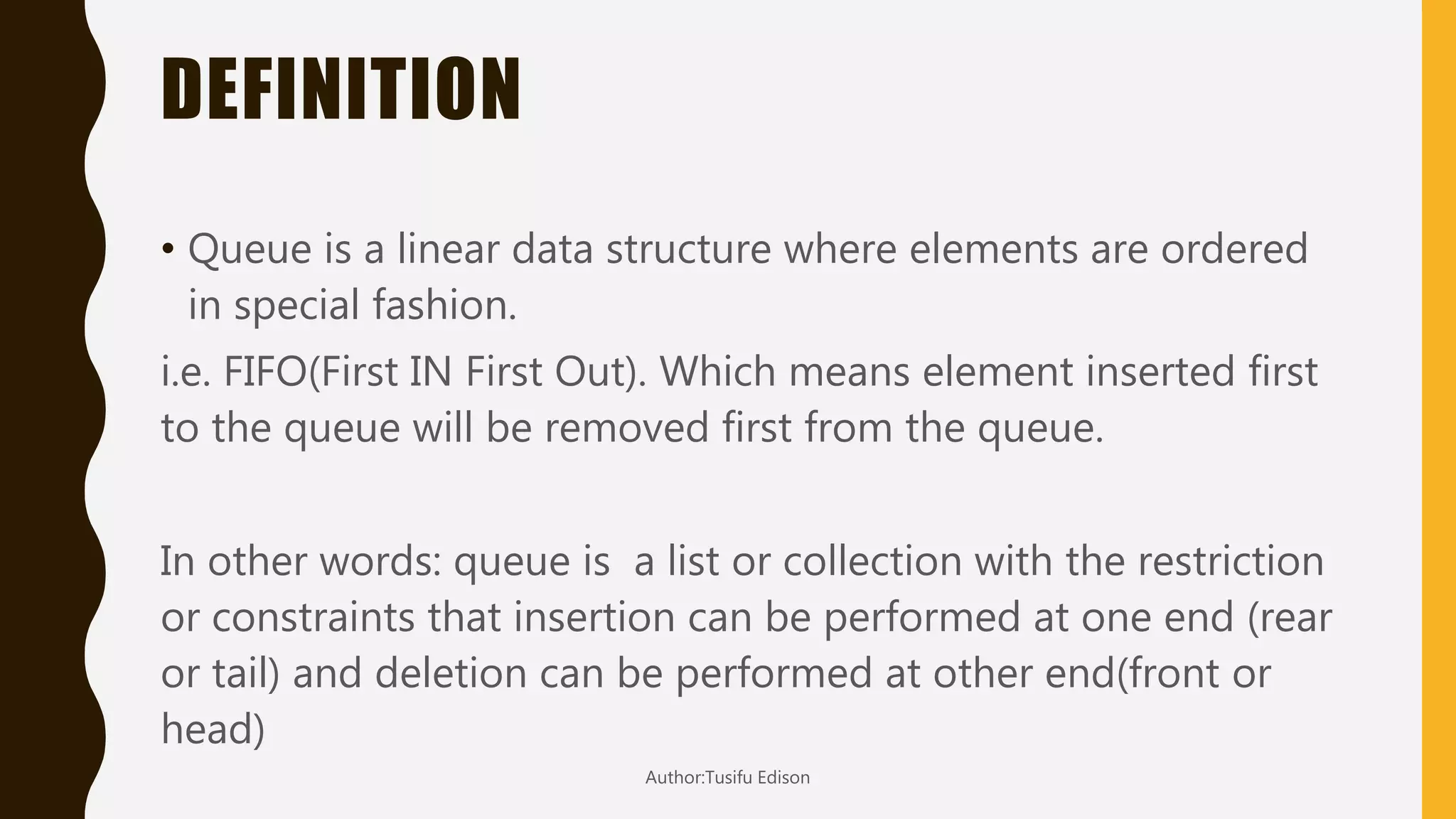 Queues in data structures | PPTX
