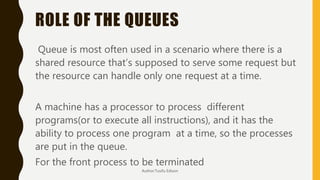 Queues in data structures | PPTX