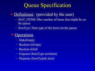 Queues - Data structure and algorithm.ppt