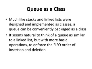 Queue ADT for data structure for computer | PDF | Programming Languages ...