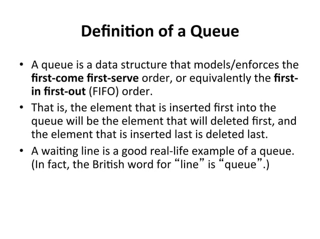Queue Adt For Data Structure For Computer Ppt 4843