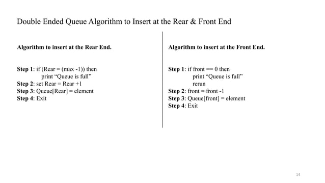 Queue - Data Structure - Notes | PPTX