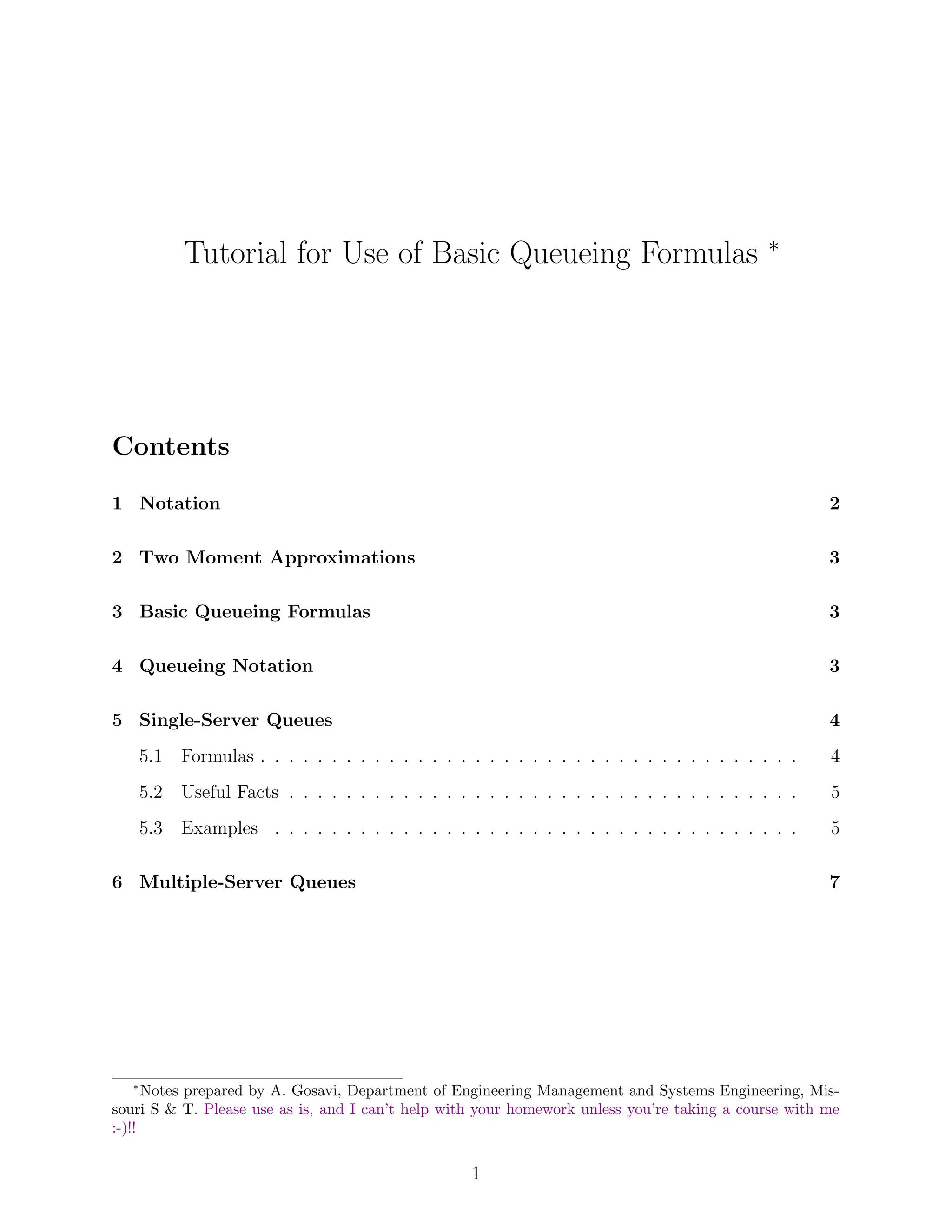 Queuing formulas to evaluate throughputs and servers | PDF