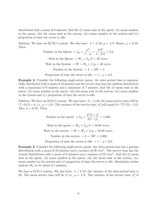 Queuing formulas to evaluate throughputs and servers | PDF