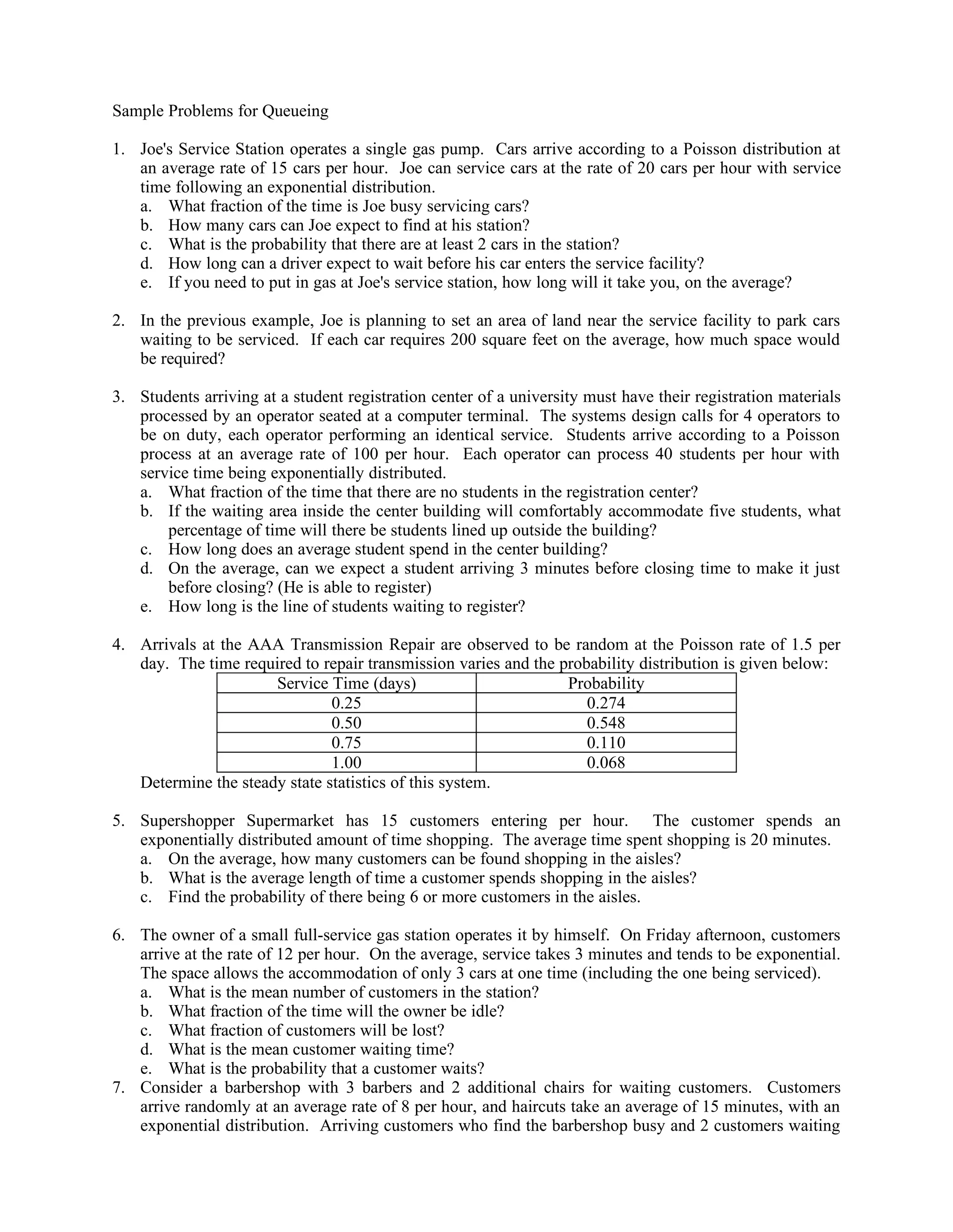 Queuing problems | DOC