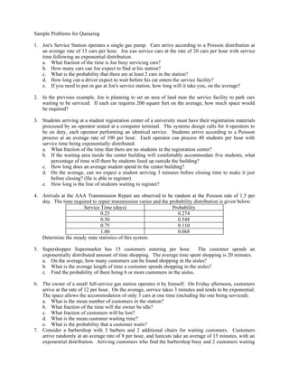 Queuing problems | DOC