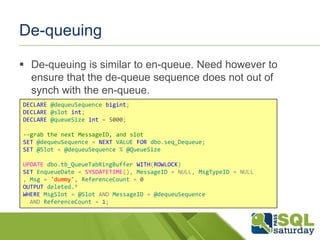 Queuing Sql Server: Utilise queues to increase performance in SQL ...