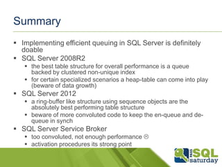Queuing Sql Server: Utilise queues to increase performance in SQL ...