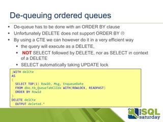 Queuing Sql Server: Utilise queues to increase performance in SQL ...