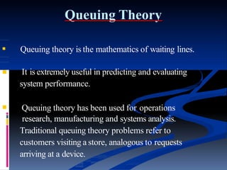 Queuing theory | PPTX