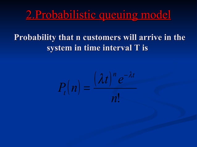 QUEUING THEORY | PPT | Technology & Computing