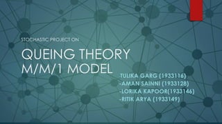 PROJECT ON QUEUING THEORY | PDF