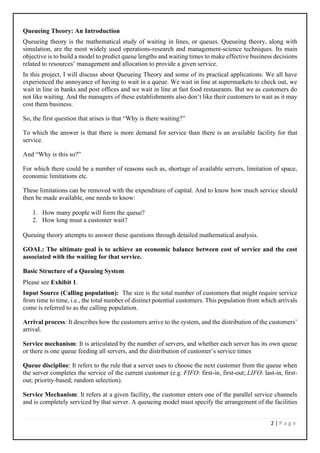 Queuing theory and its applications | PDF