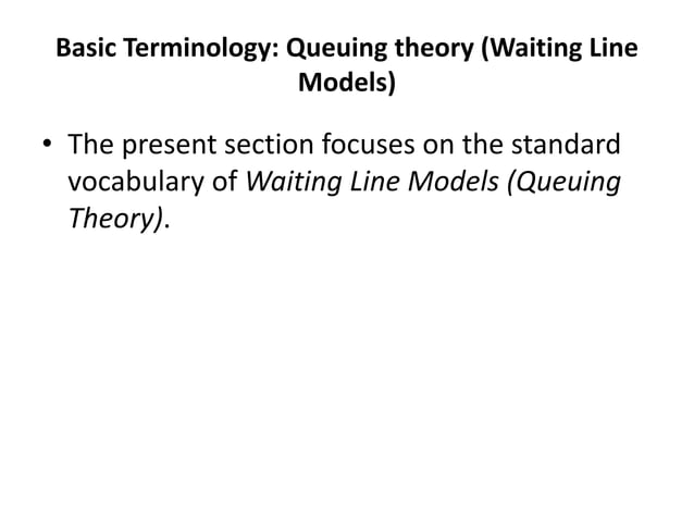 Queuing theory and simulation (MSOR) | PPTX | Physics | Science