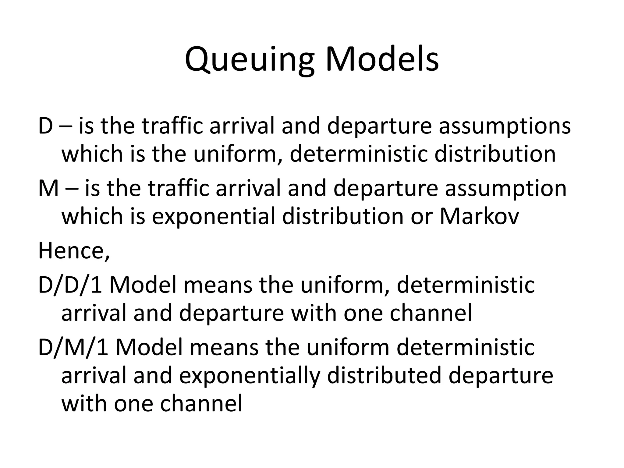 Queuing theory and traffic flow analysis | PPTX