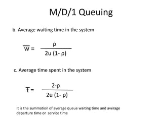 Queuing theory and traffic flow analysis | PPTX