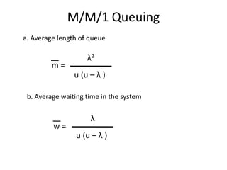 Queuing theory and traffic flow analysis | PPTX