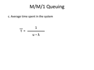 Queuing theory and traffic flow analysis | PPTX