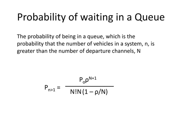 Queuing theory and traffic flow analysis | PPTX
