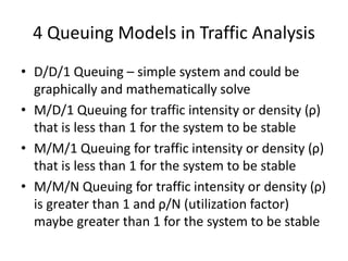 Queuing theory and traffic flow analysis | PPTX