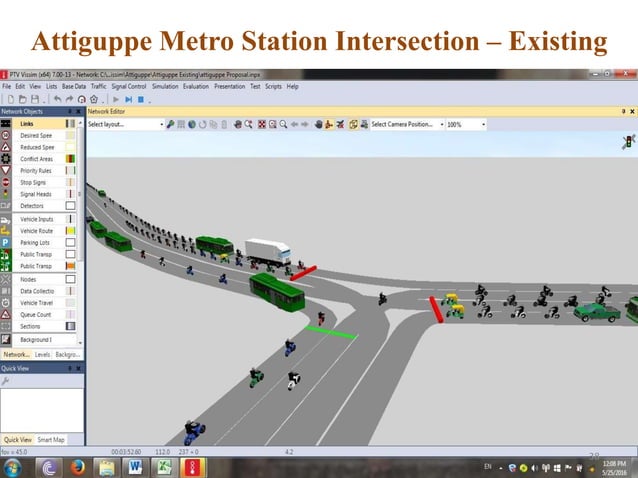 Traffic Queueing analysis using VISSIM Software by RK | PPTX