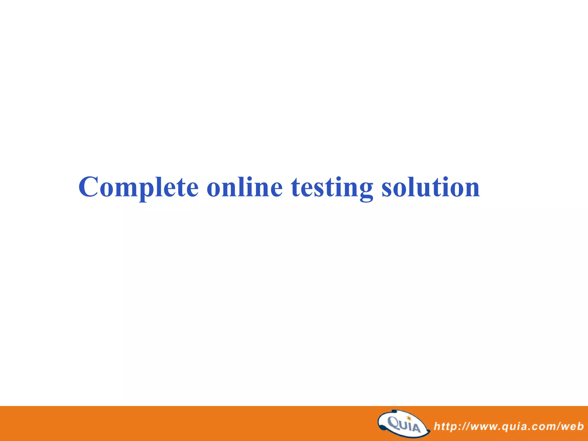 Quia Assessments Overview | PPT | Educational Assessment | Education