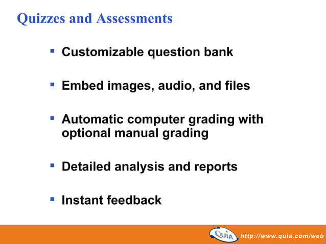 Quia Assessments Overview | PPT | Educational Assessment | Education